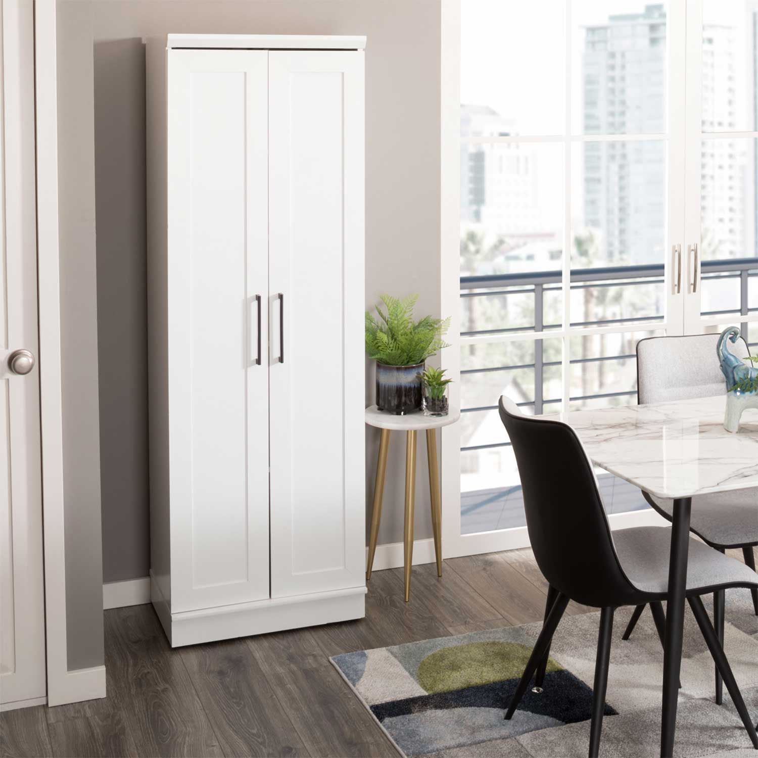 Home Plus Storage White Cabinet | 422425 | Sauder Woodworking | AFW.com