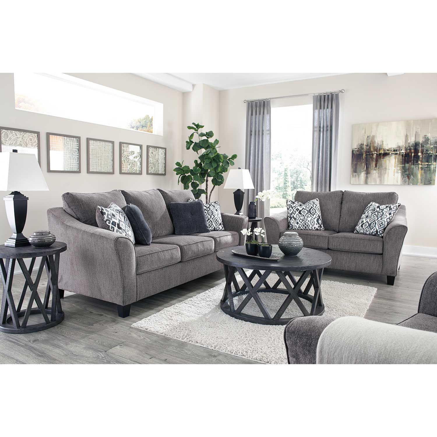 Nemoli Slate Chair and a Half 4580623 | Ashley Furniture | AFW.com
