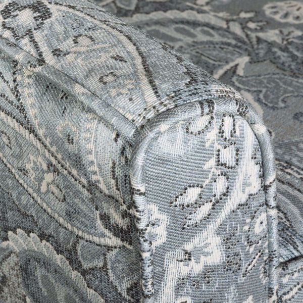 Hamptons Light Blue Paisley Accent Chair | B-452 | AFW.com