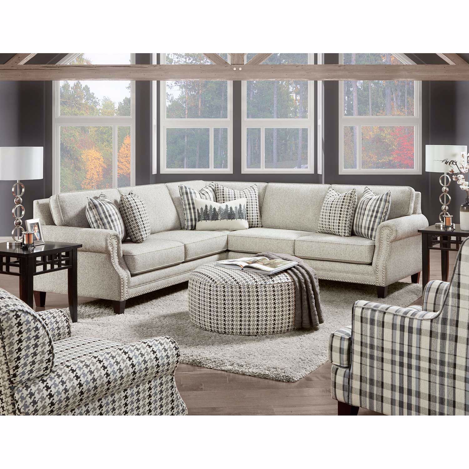 Grays Peak Plaid Accent Chair | 260 COATS | Fusion Furniture | AFW.com