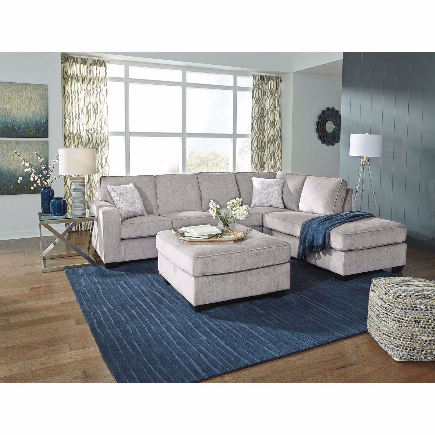 Altari Alloy 2 PC Sleeper Sectional with RAF Chaise 8721417/10 | Ashley ...