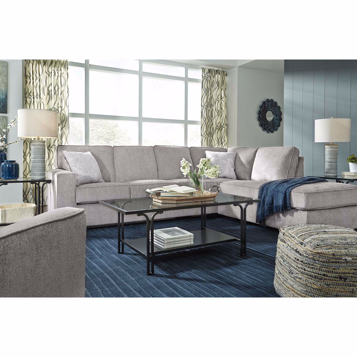 Altari Alloy 2 PC Sleeper Sectional with RAF Chaise 8721417/10 | Ashley ...