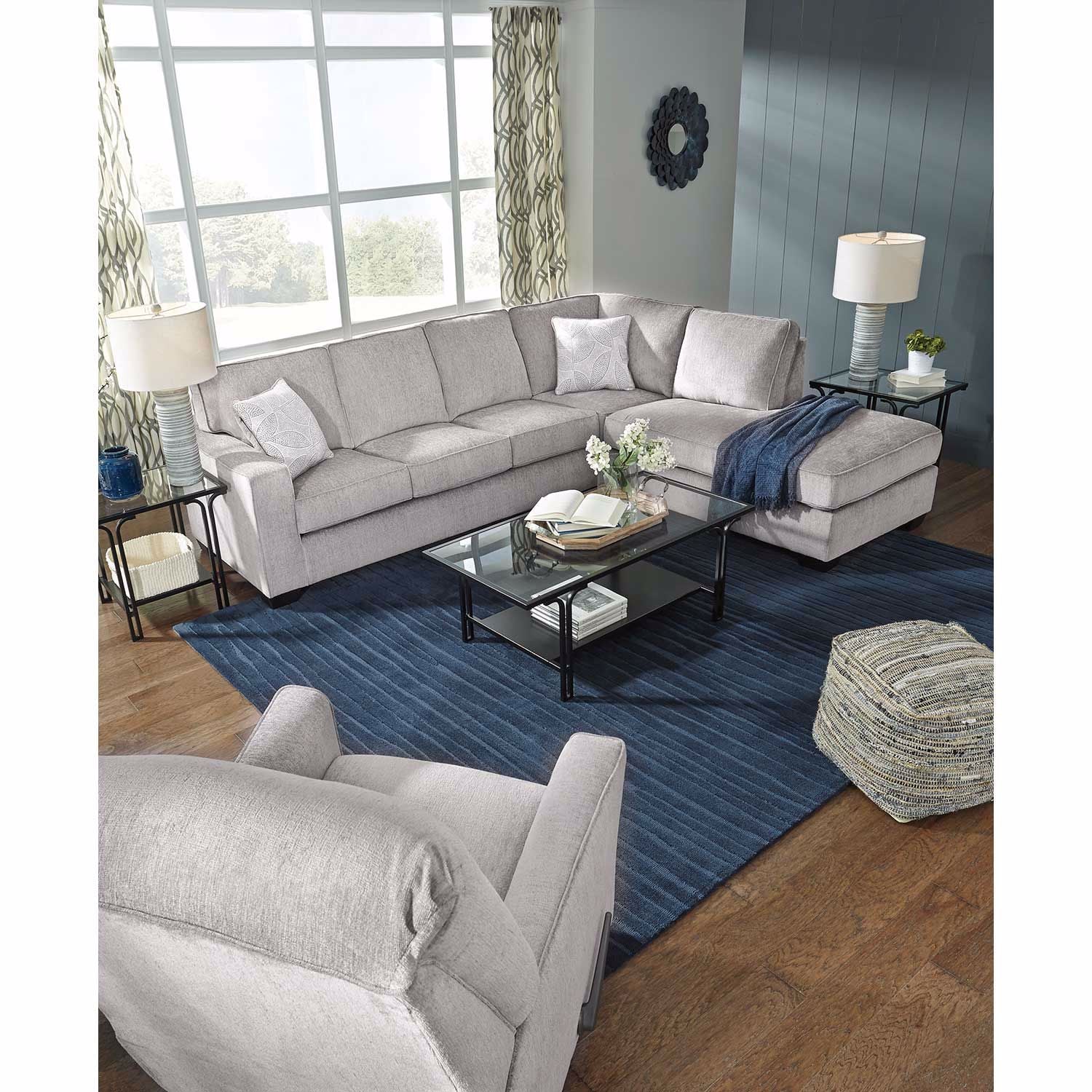 Altari Alloy 2 PC Sleeper Sectional with RAF Chaise 8721417/10 | Ashley ...