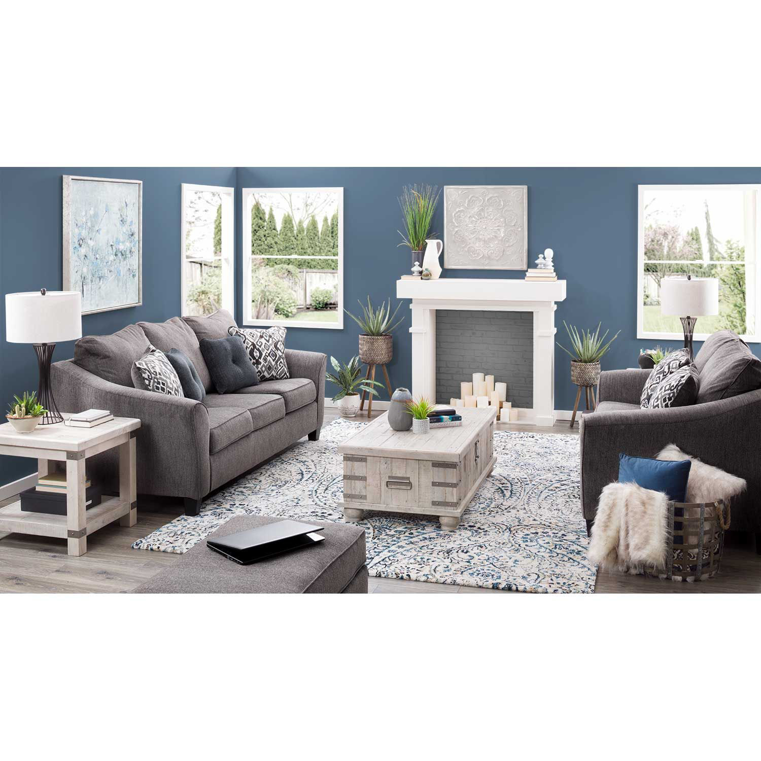 Nemoli Slate Chair and a Half 4580623 | Ashley Furniture | AFW.com