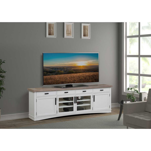 Americana Modern 92" TV Console,White | AMEW-TV92 | AFW.com