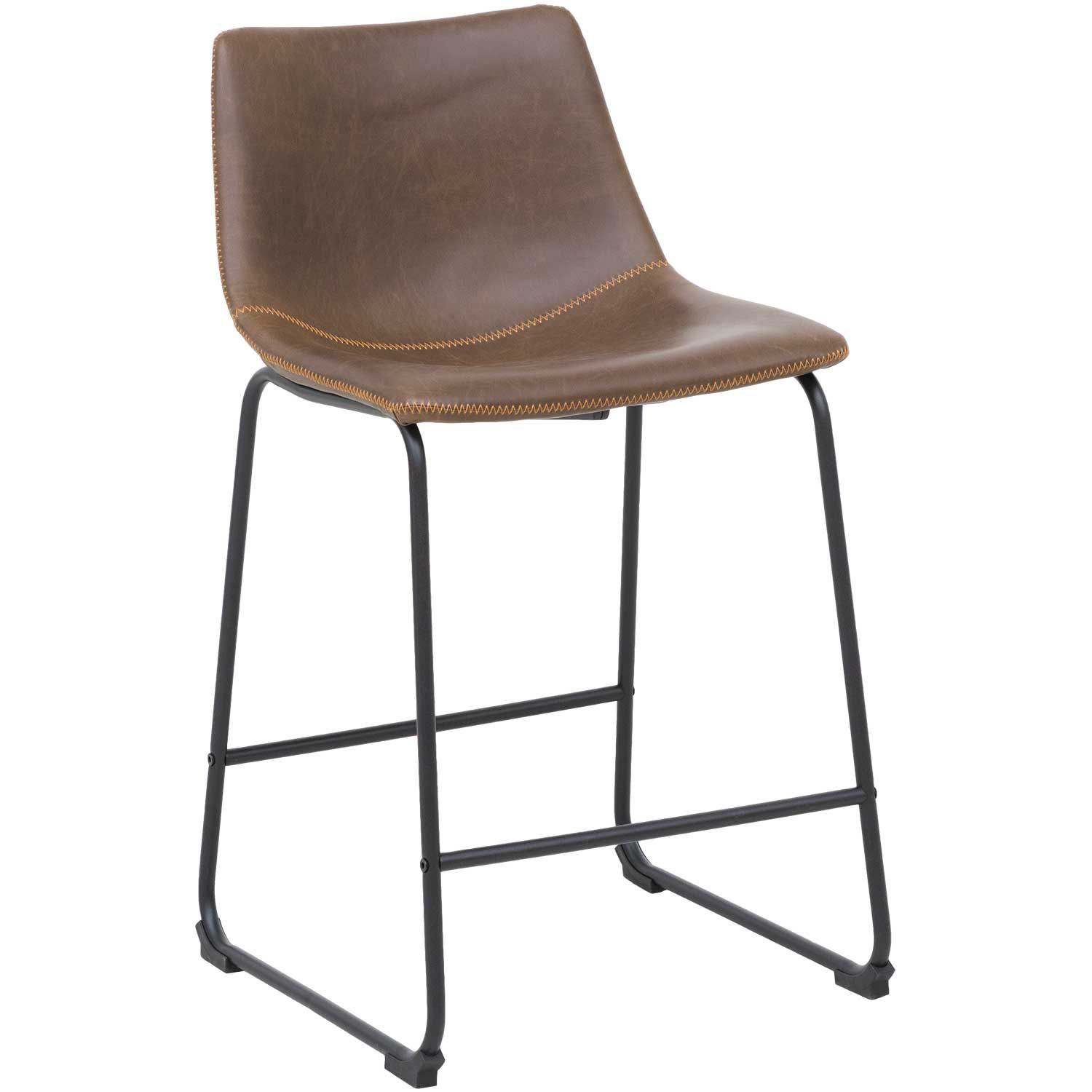 Hui 24" Vintage Brown Barstool | AFW.com