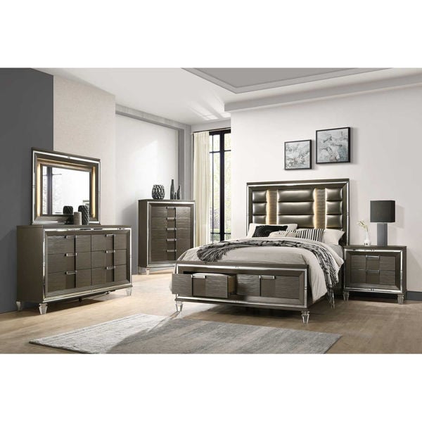 Twenty Nine 5 Piece Bedroom Set | TN600QBED DR MR CH NS | Elements ...