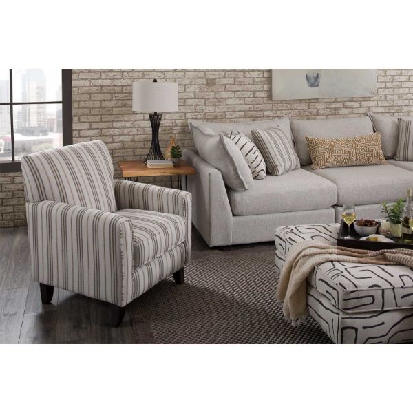 Tate Striped Accent Chair | H-702 | AFW.com
