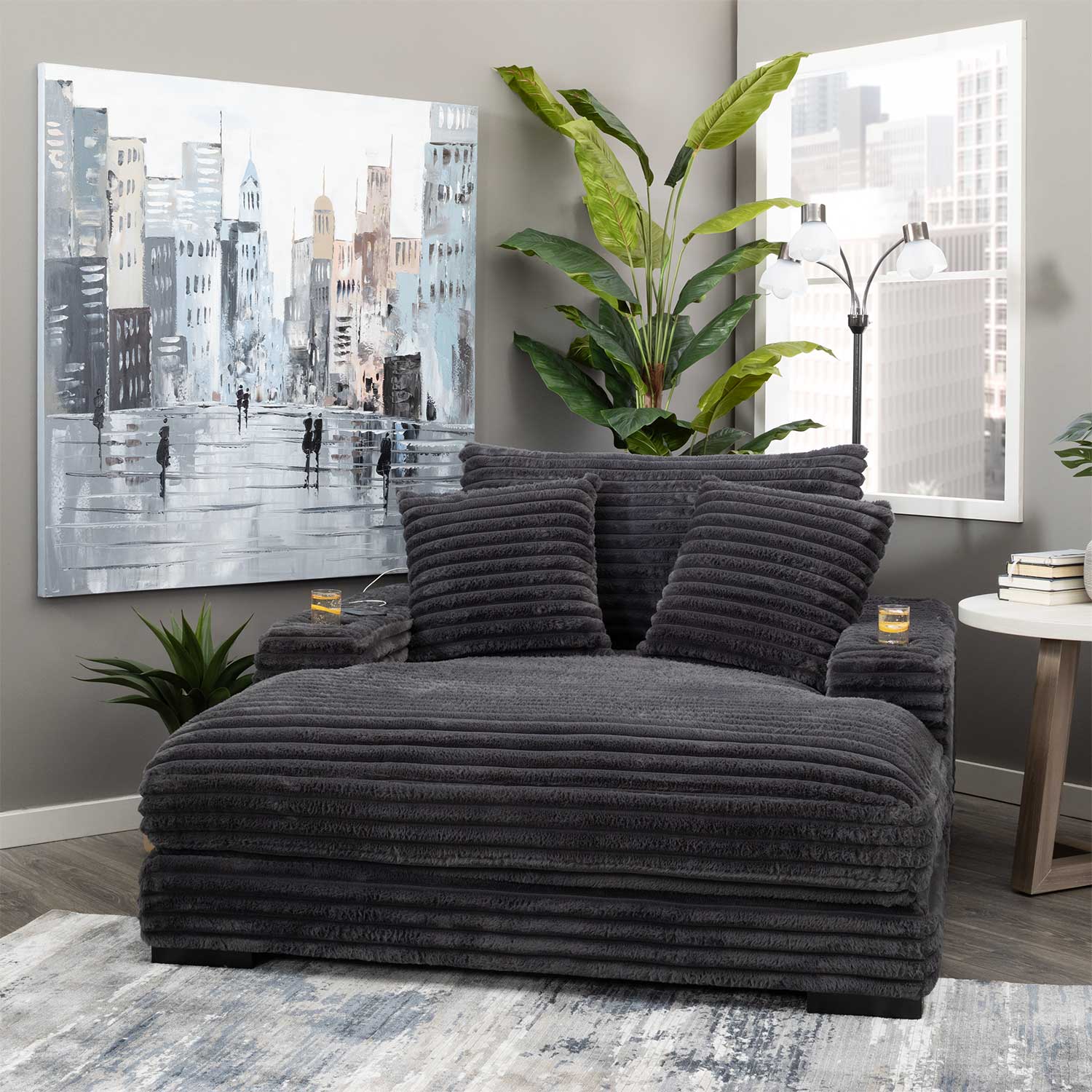 Nestle Charcoal Grande Chaise U-11390-10471-110 | Elements ...