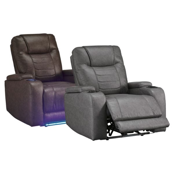 Shadowboxer Slate Dual Power Zero Gravity Recliner - Ashley Furniture ...