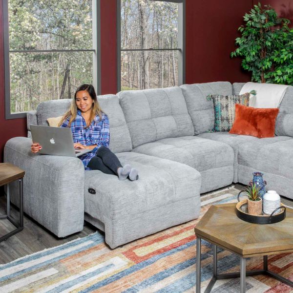 Chase 7PC Power Sliding Sectional - | AFW.com