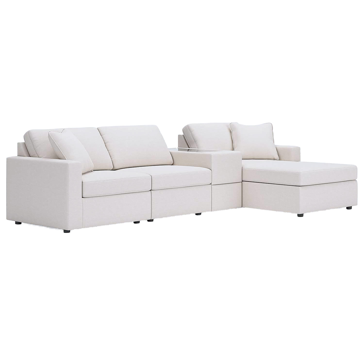 Oyster 4PC Sect w/RAF Chaise & Storage Console - Ashley Furniture | AFW.com