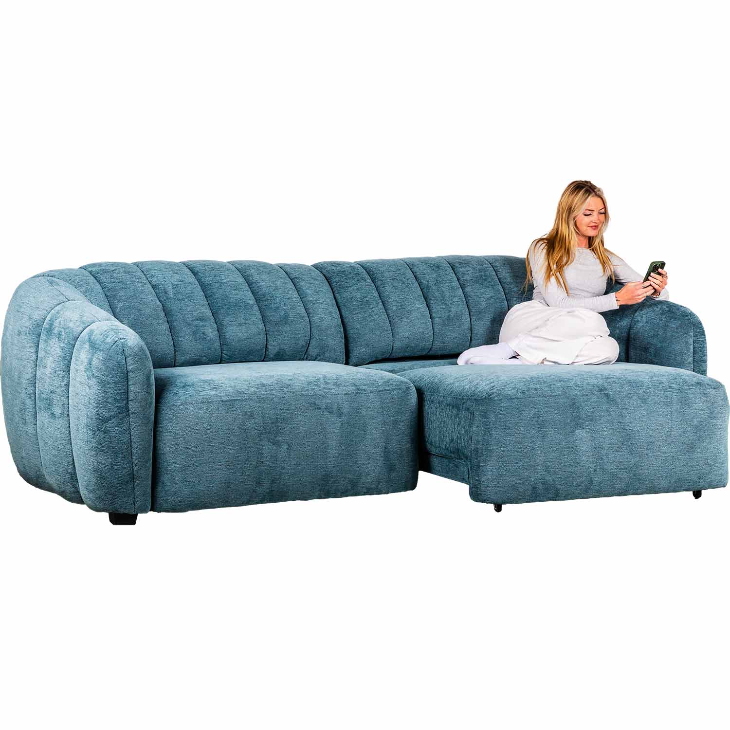 Dahlia 2PC Power Slider Sectional Sofa - | AFW.com